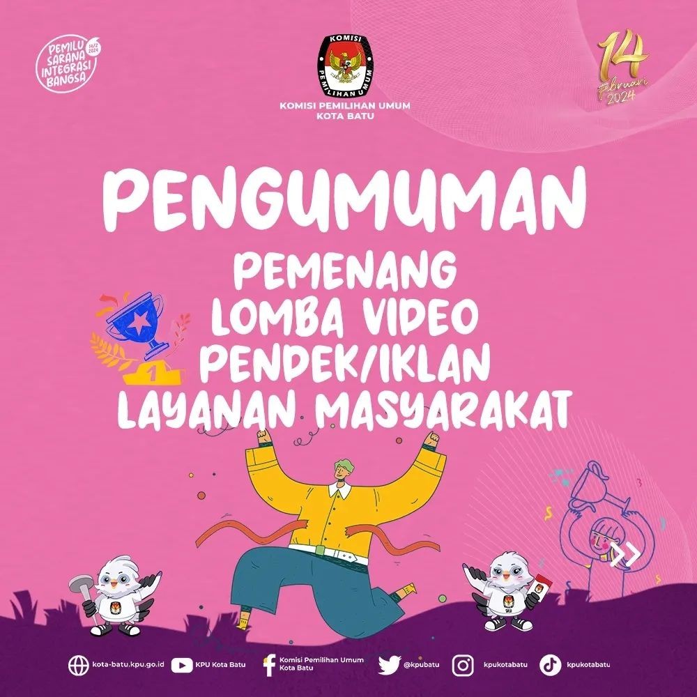 KPU KOTA-BATU - PENGUMUMAN PEMENANG LOMBA VIDEO PENDEK/IKLAN LAYANAN ...